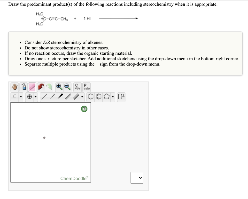 Solved Draw the predominant product(s) of the following | Chegg.com