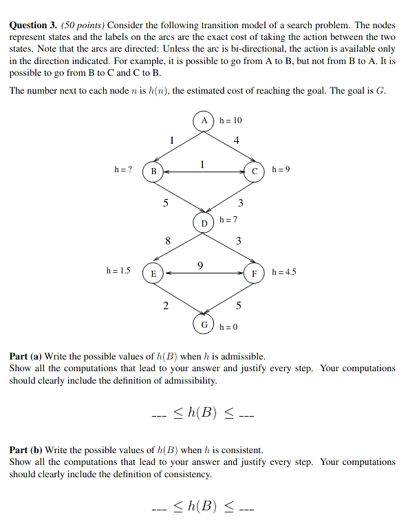 Solved Question 3. (50 points) Consider the following | Chegg.com