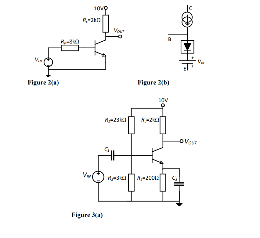 Solved A2 (a) Figures 2(a) and 2(b) show a simple transistor | Chegg.com