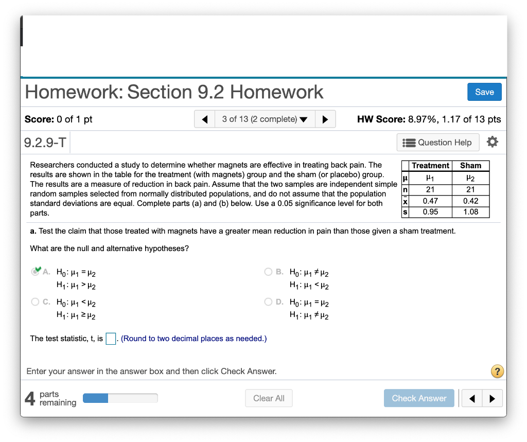 Solved Homework: Section 9.2 Homework Save Score: 0 of 1 pt | Chegg.com