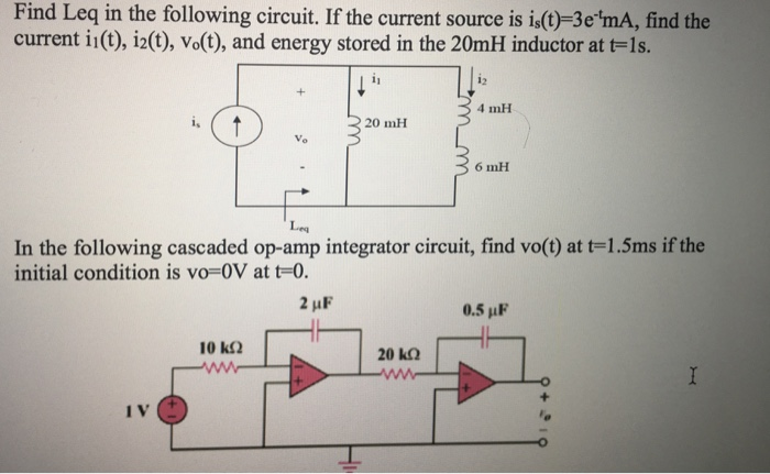 Solved Find Leq in the following circuit. If the current | Chegg.com
