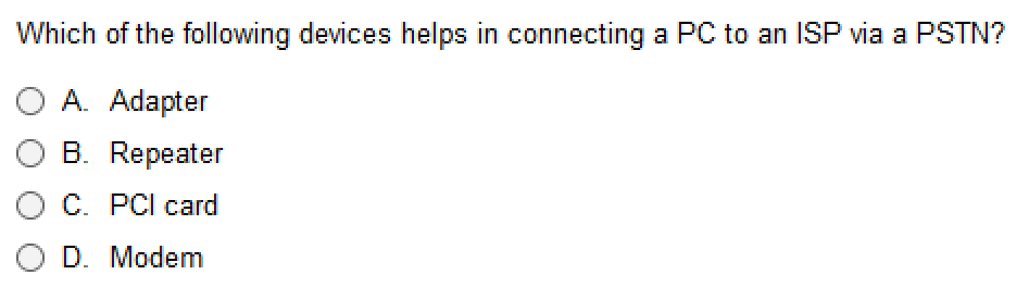 Solved Which of the following devices helps in connecting a | Chegg.com