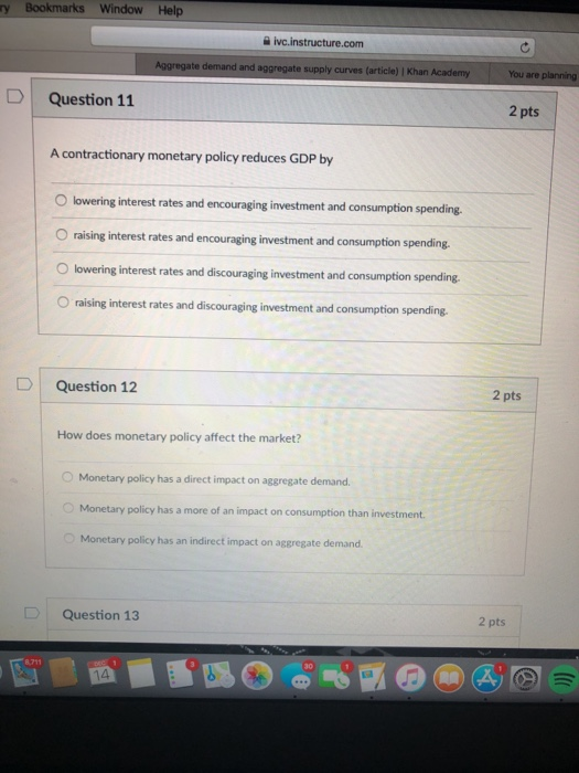 Solved y Bookmarks Window Help ivc.instructure.com Aggregate | Chegg.com