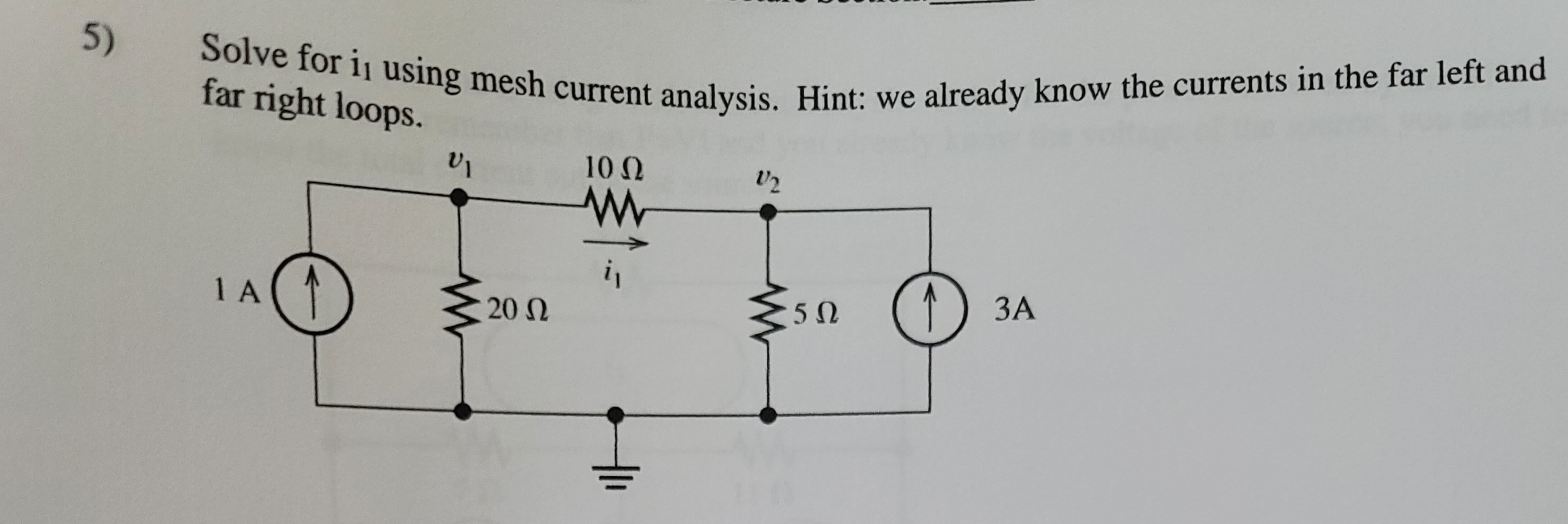 Solved Solve for i1 using mesh current analysis. Hint: we | Chegg.com Solved Solve for i1 using mesh current analysis. Hint: we | Chegg.com