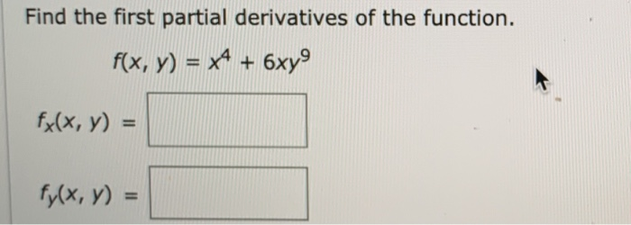 Solved Find the first partial derivatives of the function. | Chegg.com