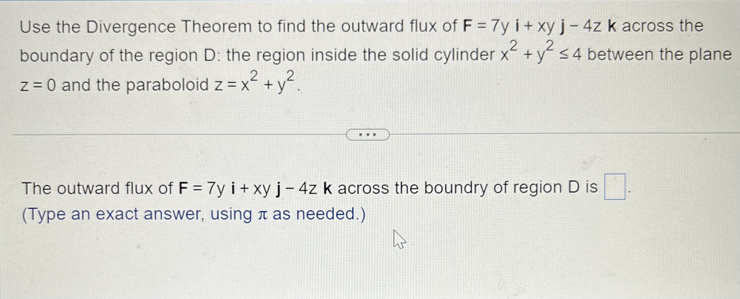 Use the Divergence Theorem to find the outward flux | Chegg.com