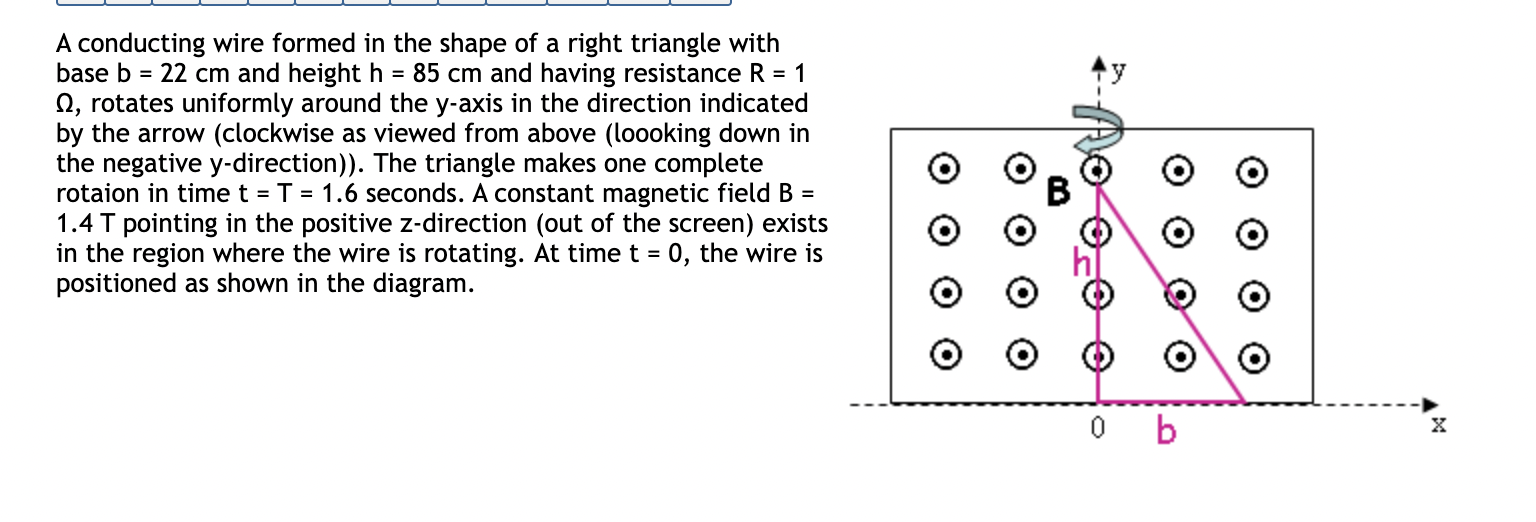 Solved A conducting wire formed in the shape of a right | Chegg.com
