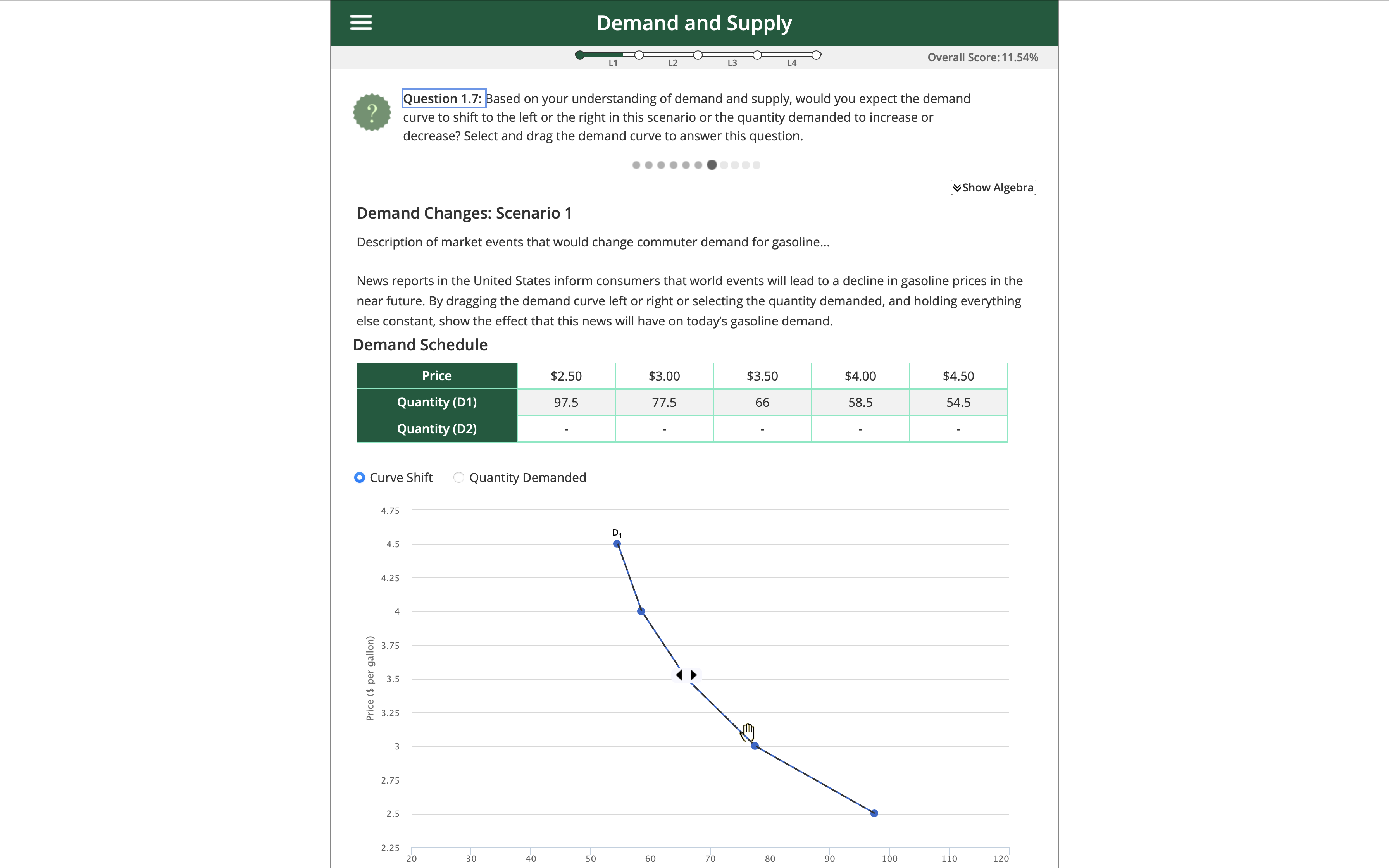 Solved Question 1.7: Based on your understanding of demand | Chegg.com