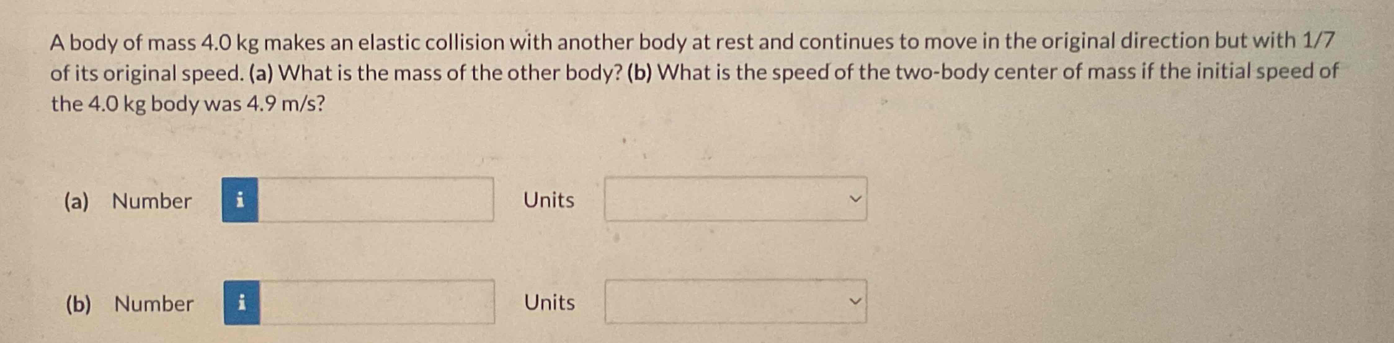 Solved A body of mass 4.0kg ﻿makes an elastic collision with | Chegg.com