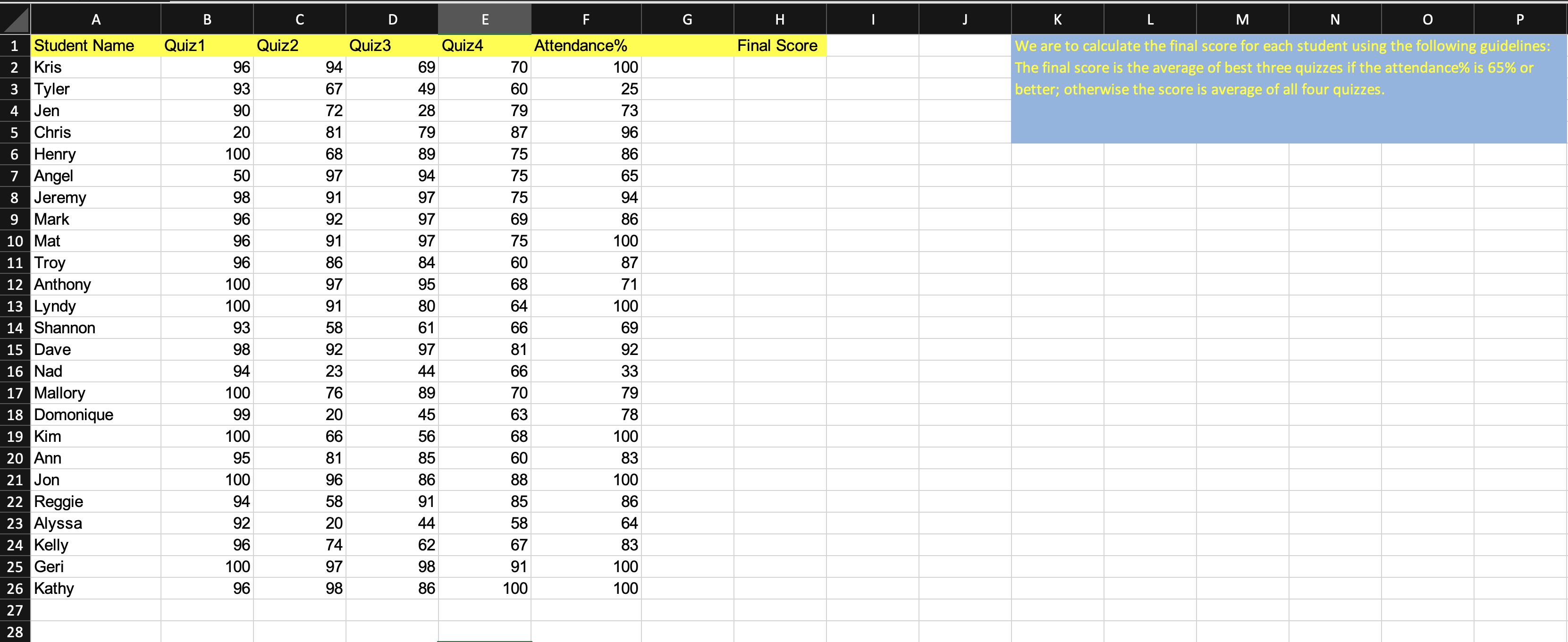 please solve in excel | Chegg.com