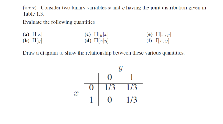 Solved (***) Consider two binary variables c and y having | Chegg.com