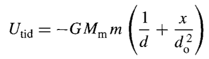 Solved Derive the tidal force equation: , given that | Chegg.com