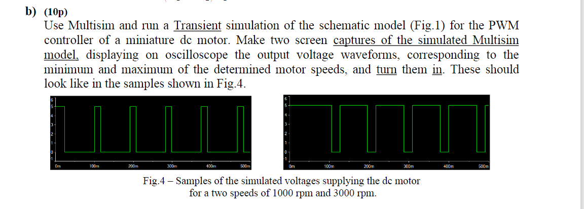 Solved Use Multisim and run a Transient simulation of the | Chegg.com