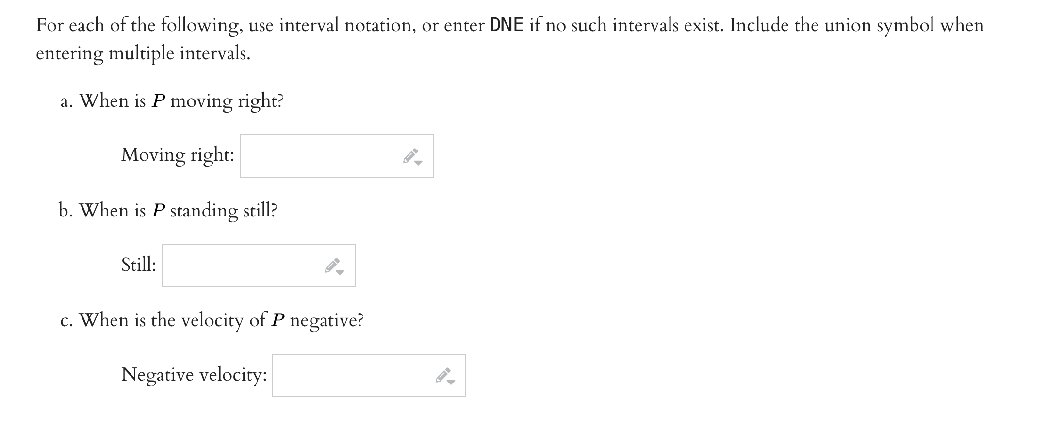 Solved A particle P moves on the number line shown in the | Chegg.com