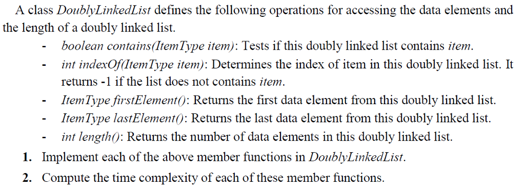 Solved Problem 2: A doubly linked list differs from a singly | Chegg.com