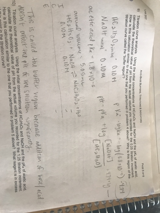 Using the initial concentrations of HC2H3O2 and NaOH | Chegg.com
