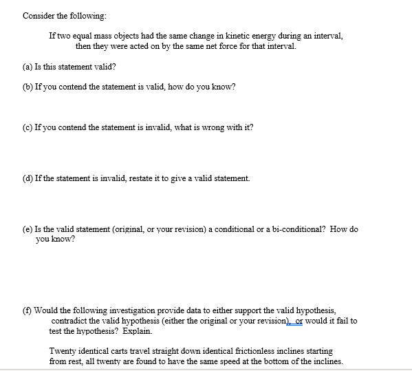 Solved Consider the following: If two equal mass objects had | Chegg.com