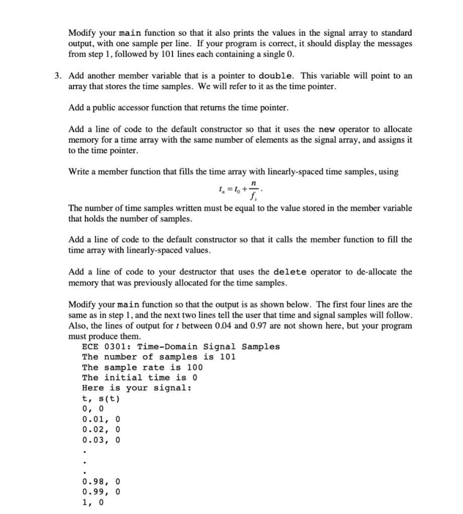 Solved 1. Create a new class named Signal to represent a | Chegg.com