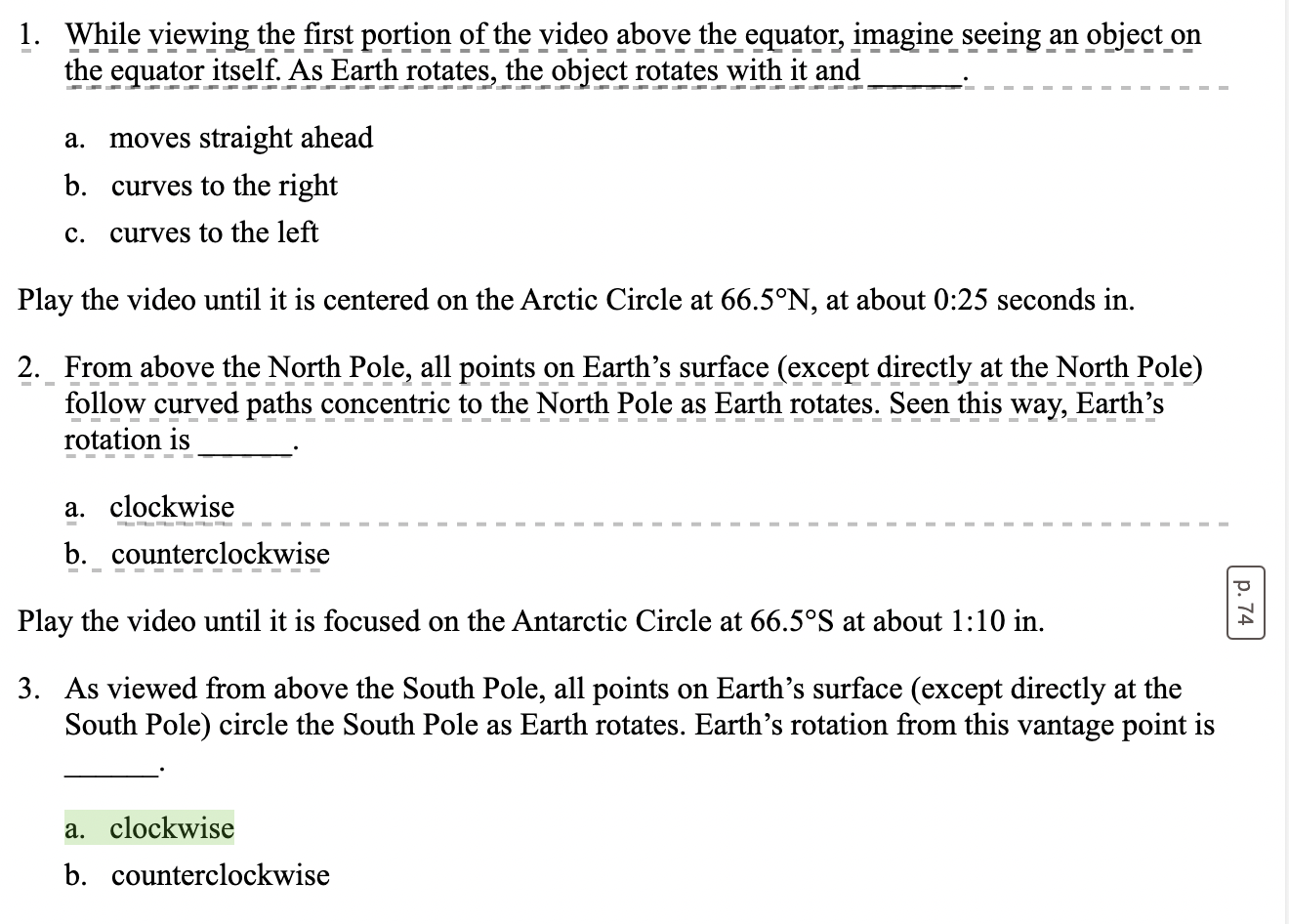 Solved 1. While viewing the first portion of the video above | Chegg.com