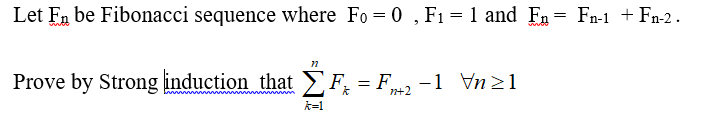 Solved Let Fn be Fibonacci sequence where F0 = 0 , F1 = 1 | Chegg.com