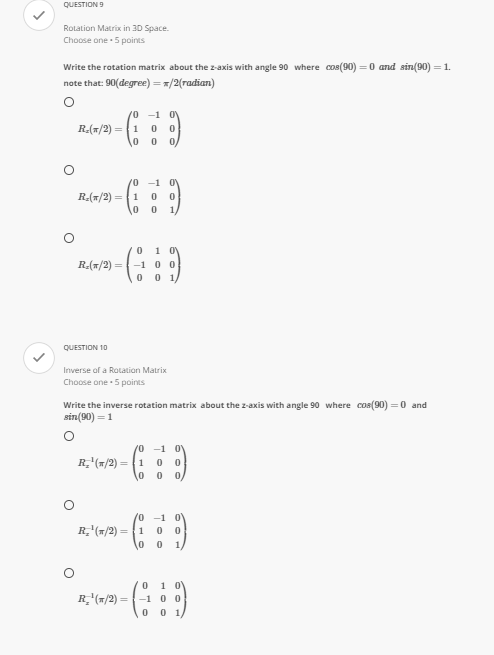 Solved QUESTION 1 Select the mappings that are linear | Chegg.com
