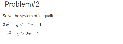 Solved Solve the system of inequalities: | Chegg.com
