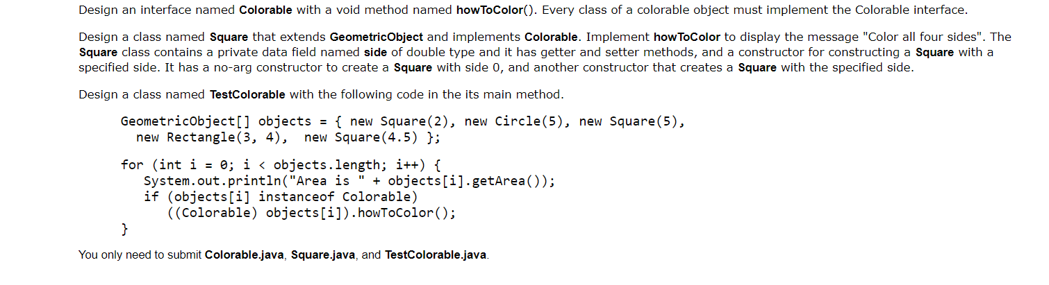 Solved 1. // Circle.java: The circle class that | Chegg.com