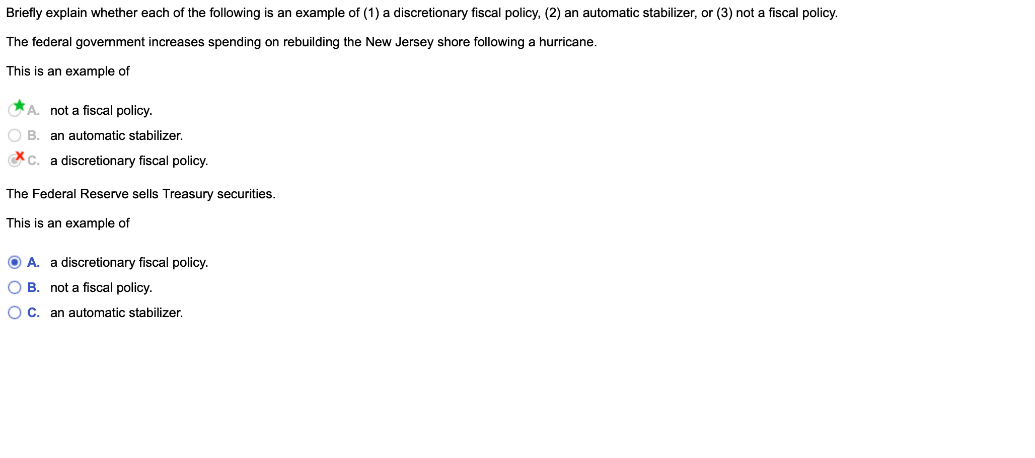 Solved Briefly explain whether each of the following is an | Chegg.com