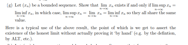 Solved : 7. Let (In) be a bounded sequence in R. Given N EN, | Chegg.com