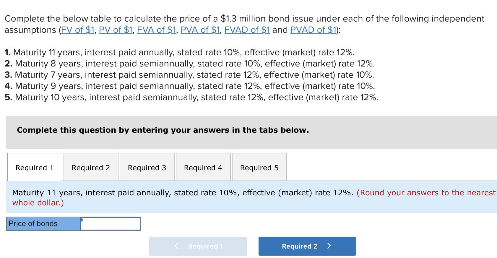 Solved Complete the below table to calculate the price of a | Chegg.com
