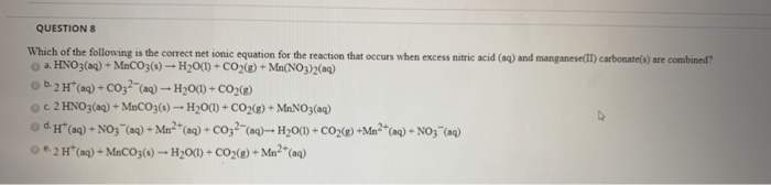 Solved QUESTION 8 Which of the following is the correct net | Chegg.com