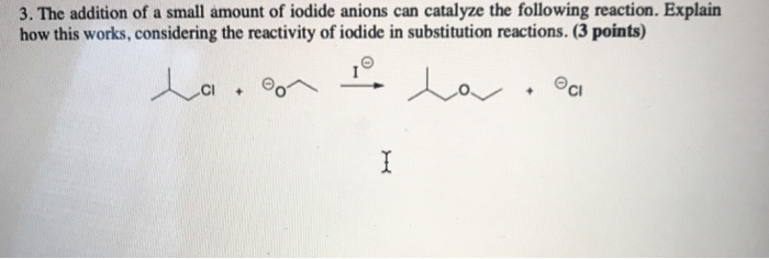 Solved 3. The addition of a small amount of iodide anions | Chegg.com