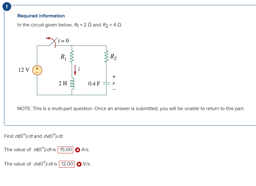 Solved Required informationIn ﻿the circuit given below, | Chegg.com