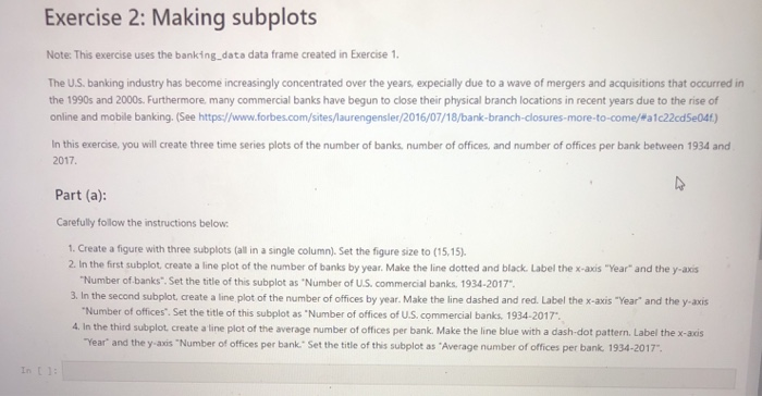 Solved Exercise 2 Making Subplots Note This Exercise Uses