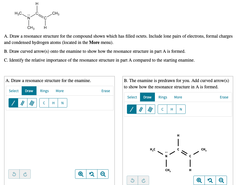 Solved H H3C CH3 CH3 H A. Draw a resonance structure for the | Chegg.com
