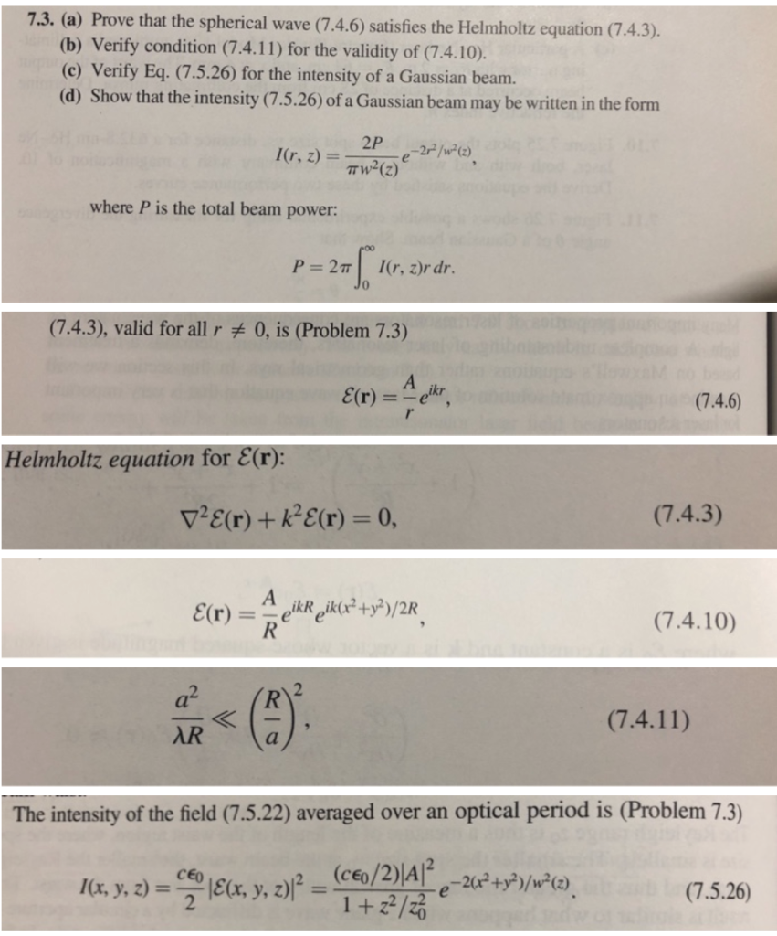 Solved Problem 7.3: (a) It is sufficient to plug the | Chegg.com