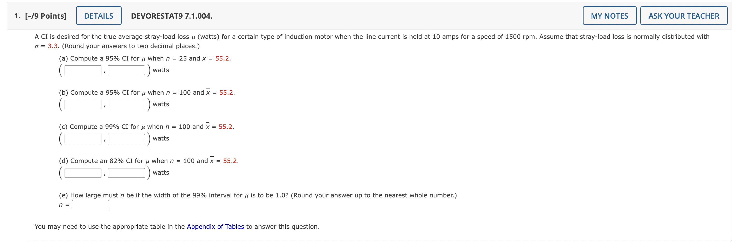 Solved σ=3.3. (Round your answers to two decimal places.) | Chegg.com