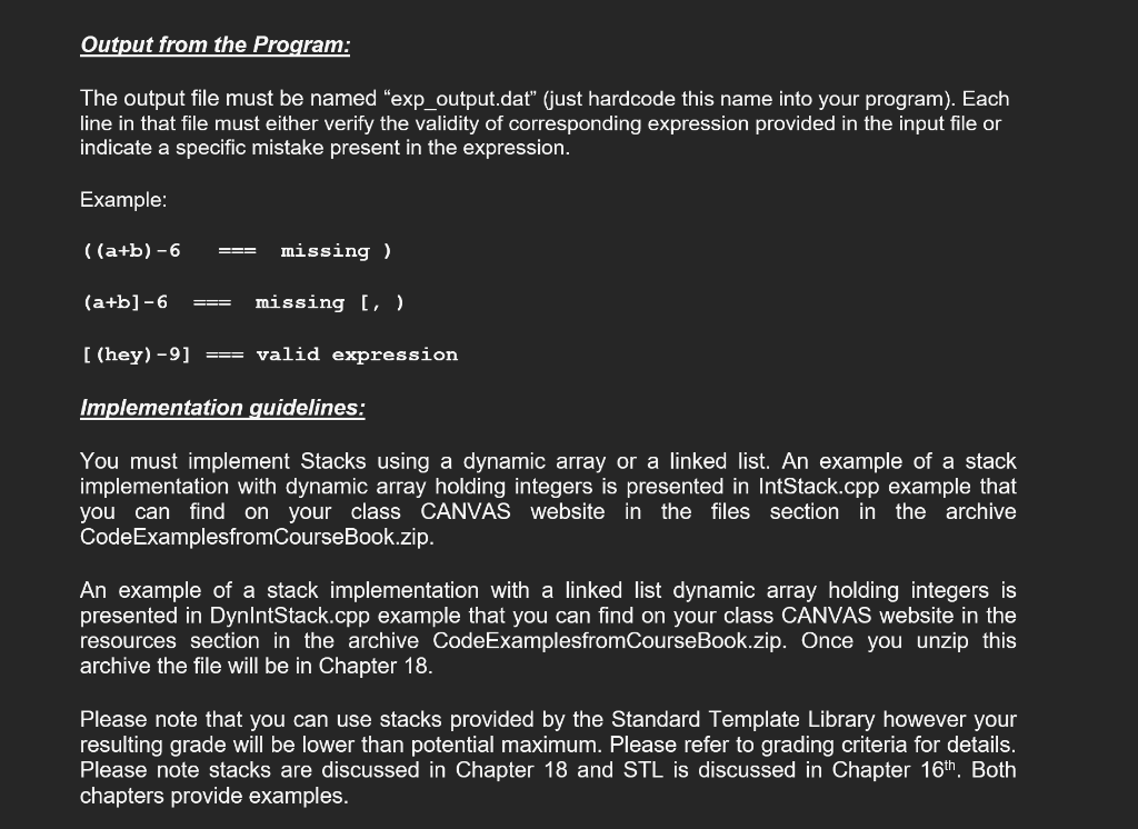 Solved Output From The Program The Output File Must Be 