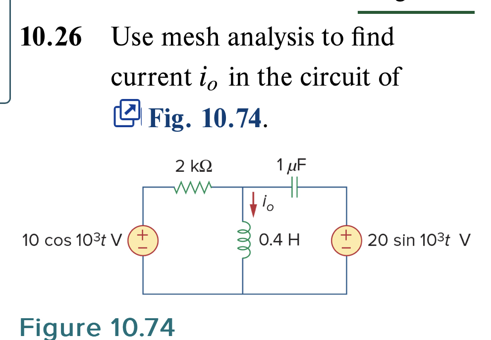 Solve this circuits using laplace | Chegg.com