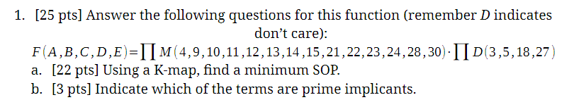 Solved 1. [25 pts] Answer the following questions for this | Chegg.com