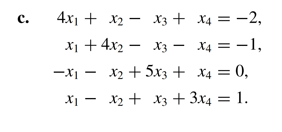 Solved Find the first two iterations of the Jacobi method | Chegg.com