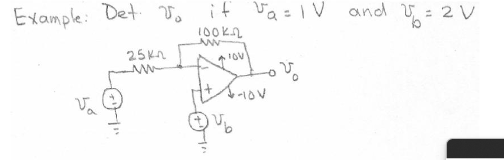 Solved Example: Det v0 if va=1 V and vb=2 V | Chegg.com