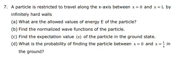 Solved 7. A particle is restricted to travel along the | Chegg.com