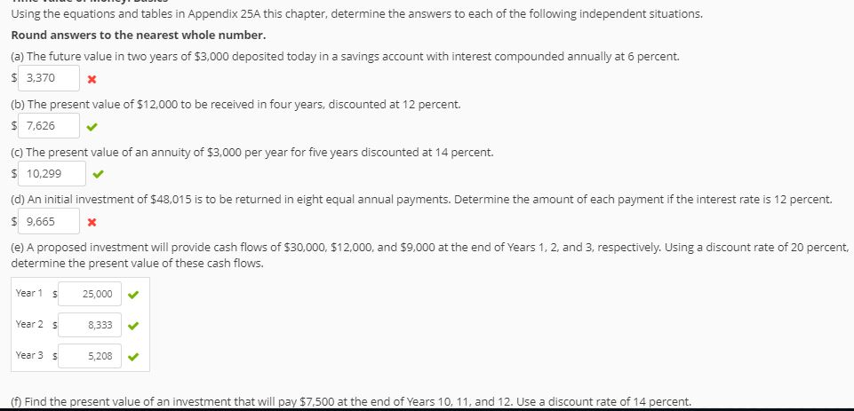 Solved Using the equations and tables in Appendix 25A this | Chegg.com