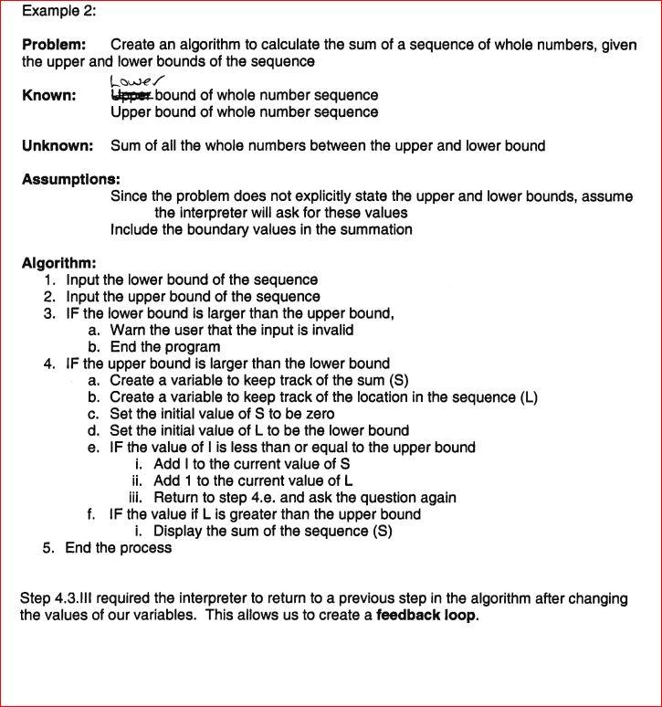 Solved Example 2: Problem: Create an algorithm to calculate | Chegg.com