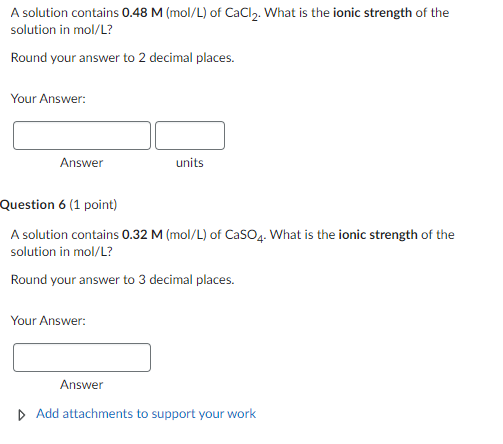 Solved A solution contains 0.48M(mol/L) of CaCl2. What is | Chegg.com