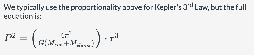 Solved Kepler's 3rd law 1. What are the units you should end | Chegg.com