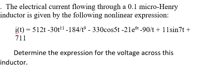 Solved The electrical current flowing through a 0.1 | Chegg.com