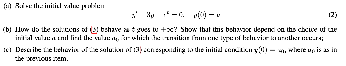 Solved This is for an advanced calculus/differential | Chegg.com