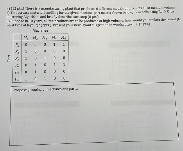 Solved 4) (12 pts.) There is a manufacturing plant that | Chegg.com
